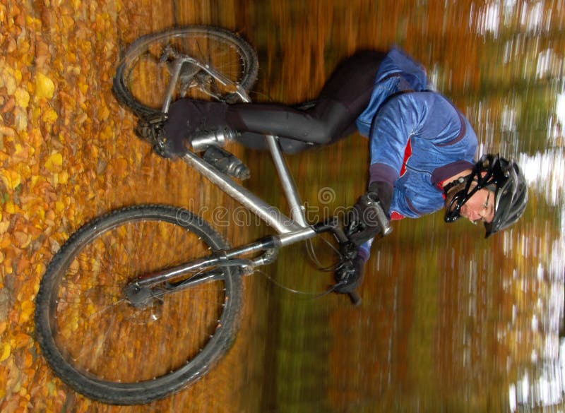 Moving cyclist stock image. Image of cross, back, offroad - 10973173