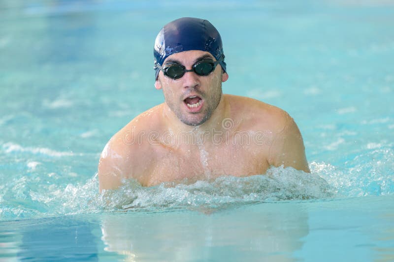 Portrait fast swimmer stock image. Image of amateur - 160936601