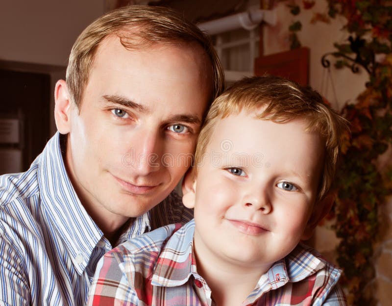 Portrait father and son stock image. Image of interior - 35128433