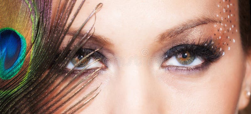 Portrait with feather stock photo. Image of person, adult - 29374900