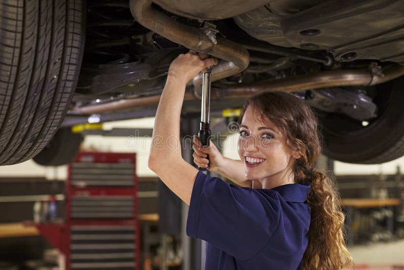 Female mechanic at work stock photo. Image of repairing - 25391148
