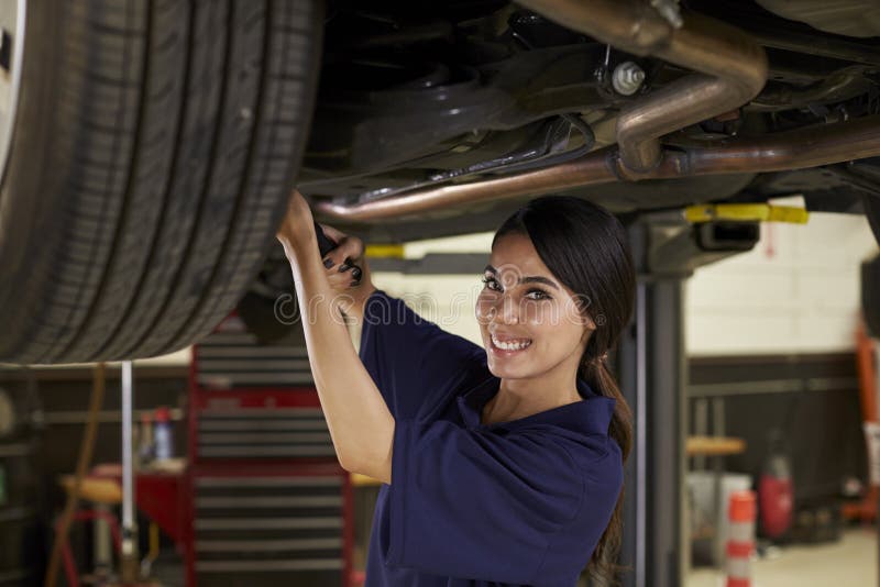 Female mechanic at work stock photo. Image of repairing - 25391148