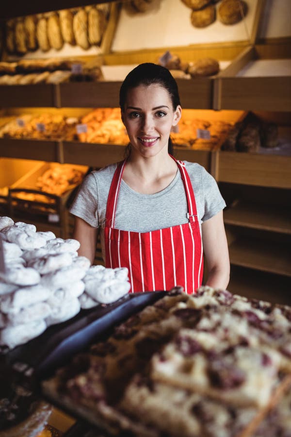 Portrait of Female Baker Smiling Stock Photo - Image of sweet, person ...