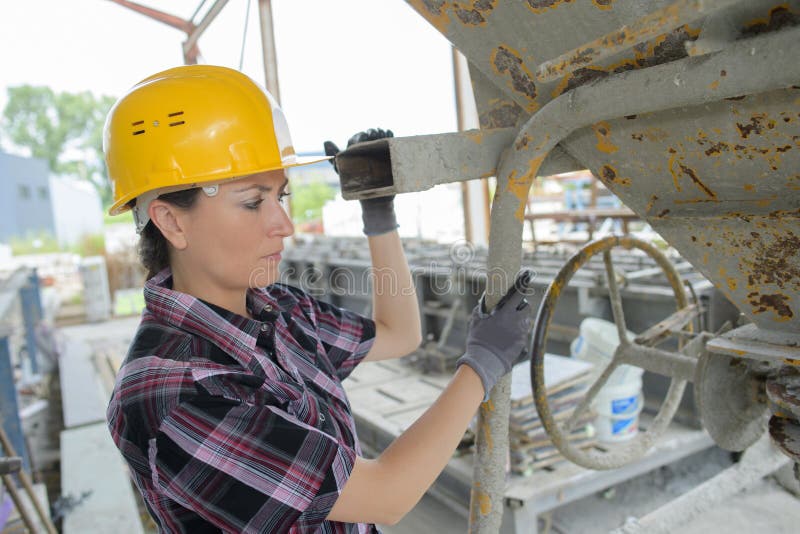Portrait Female Builder Outdoors Stock Photo - Image of ambitious ...