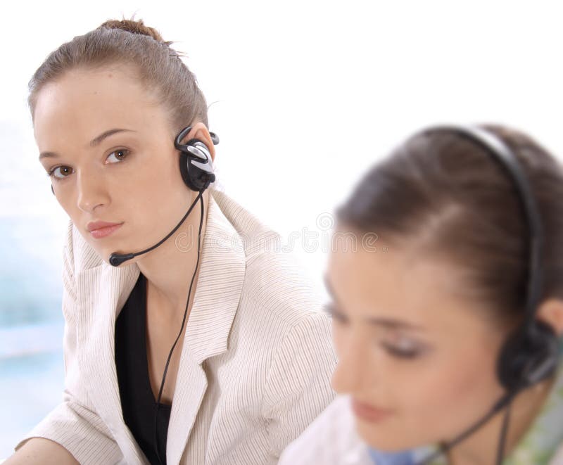 Portrait of Female Customer Service Representative Stock Image - Image ...