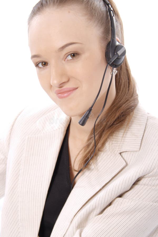Portrait of Female Customer Service Representative Stock Photo - Image ...