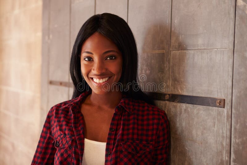 Portrait of Female Designer Standing in Modern Office Stock Image ...