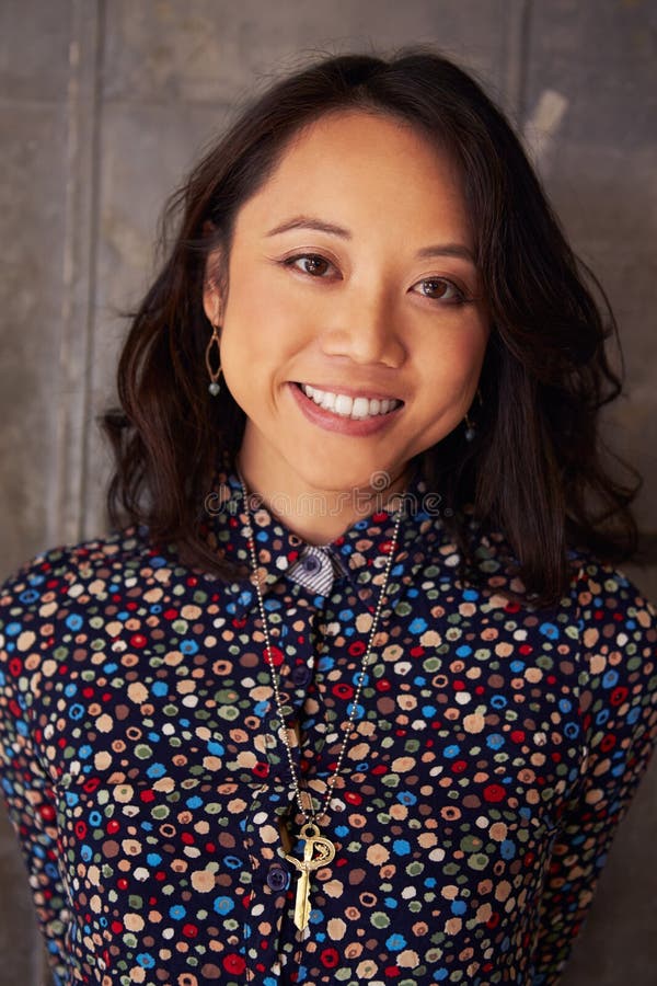 Portrait of Female Designer Standing in Modern Office Stock Image ...