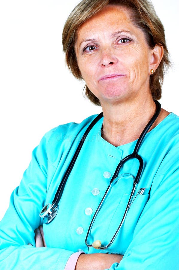 Portrait of female doctor stock image. Image of labcoat - 1889809