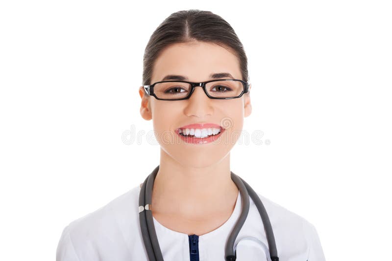 Portrait of Female Doctor Looking at the Camera Stock Photo - Image of ...