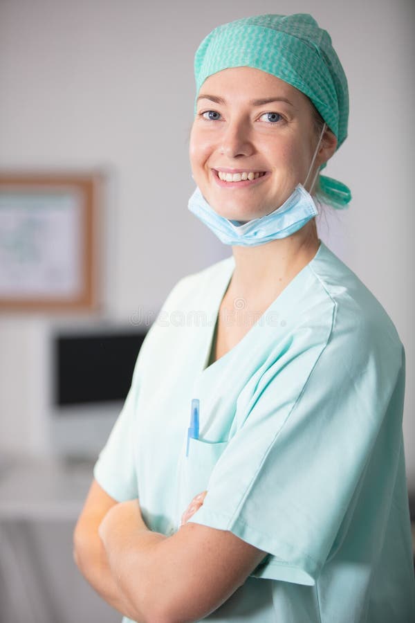 Portrait Female Doctor Surgeon Looking at Camera Stock Photo - Image of ...