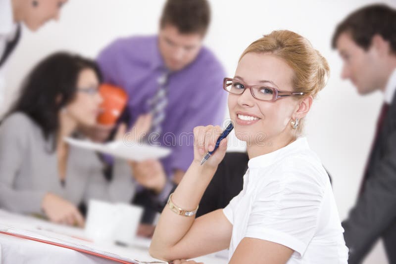 Portrait of Female Executive Stock Image - Image of people, colleague ...