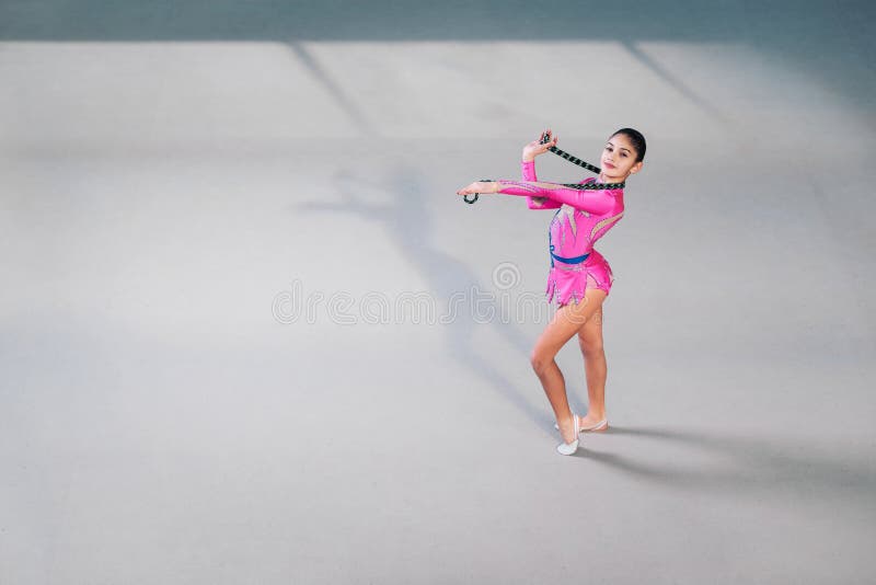 Portrait of Female Gymnast Looking at Camera Stock Image - Image of ...