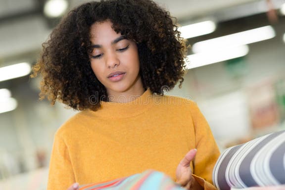 Portrait Female Haberdasher at Work Stock Image - Image of haberdasher ...