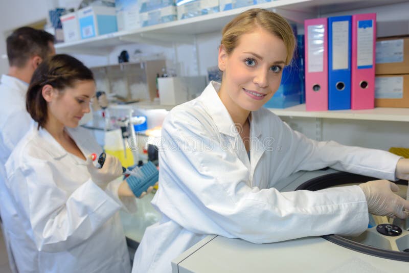 Portrait Female Lab Technician Stock Image - Image of medical ...