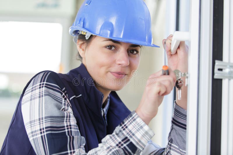Portrait Female Building Inspector Stock Image - Image of employment ...