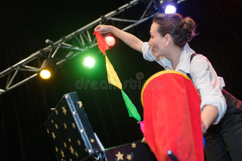 Portrait female magician stock image. Image of party - 263614699