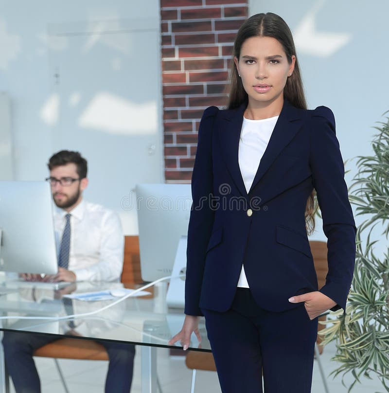 Female Manager in the Workplace Stock Image - Image of looking, person ...
