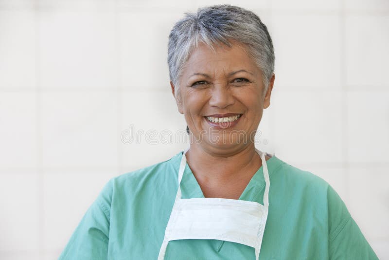 Portrait of female nurse stock photo. Image of practitioner - 10476212
