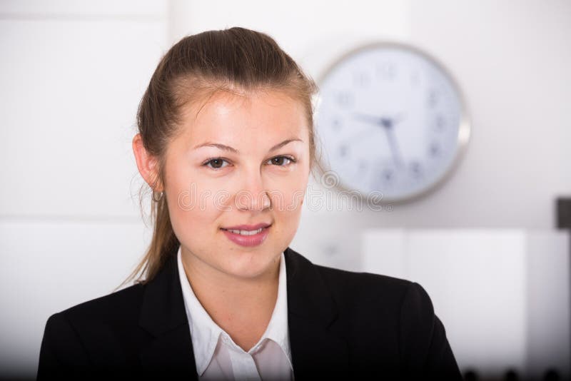 Portrait of Female Office Manager Which is Working Stock Photo - Image ...