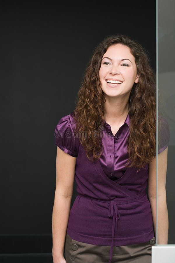 Portrait of a Female Office Worker Stock Image - Image of interview ...