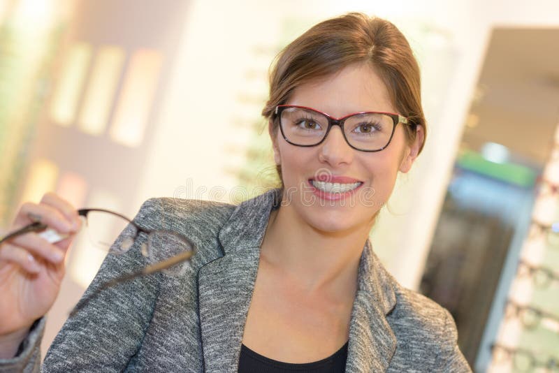Portrait of Female Optician Stock Image - Image of ophthalmology, optic ...