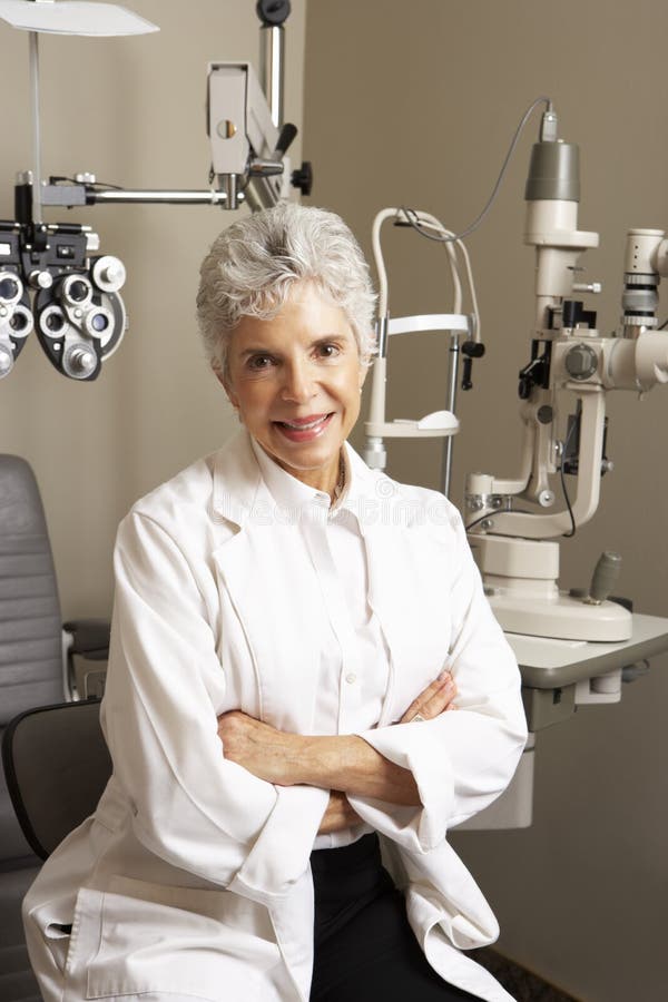 Portrait of Female Optician in Surgery Stock Photo - Image of doctors ...