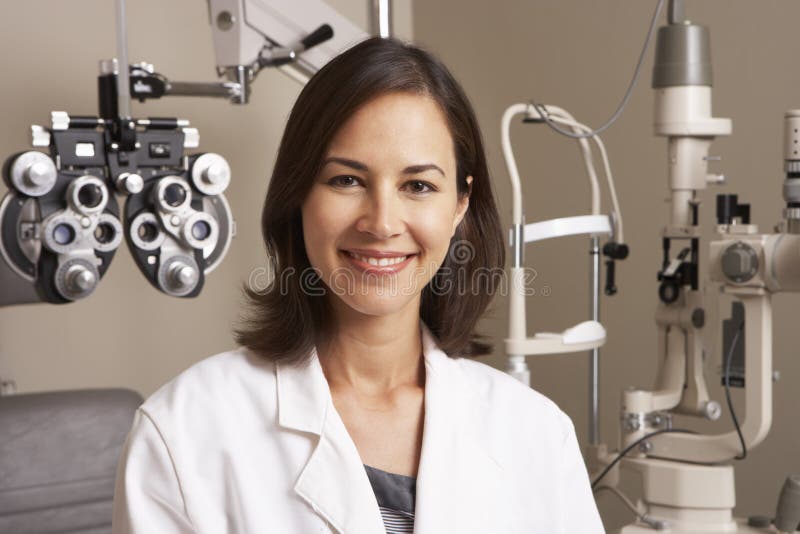 Portrait of Female Optician in Surgery Stock Image - Image of ...