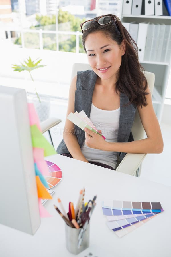 Portrait of a Female Photo Editor at Work Stock Photo - Image of ...