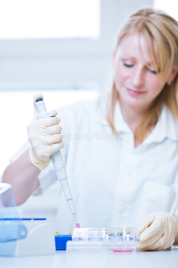 Portrait of a Female Researcher Stock Photo - Image of discover, doctor ...