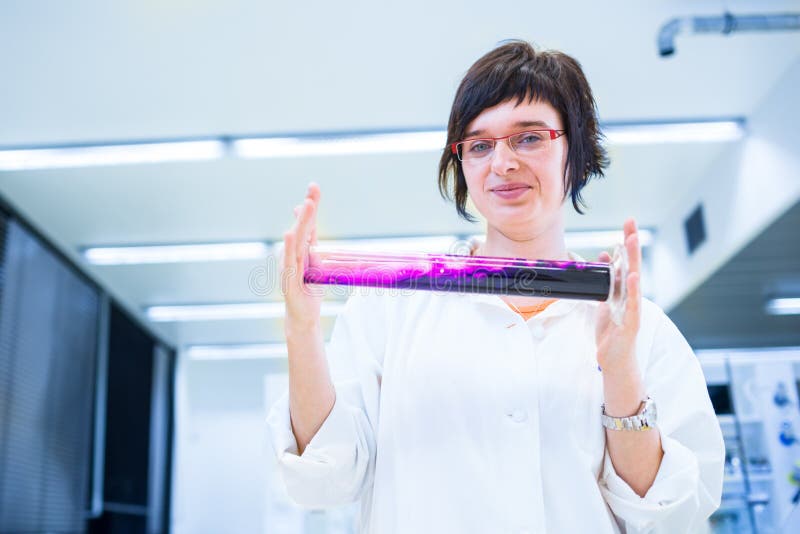 Portrait of a Female Researcher in a Chemi Stock Photo - Image of ...