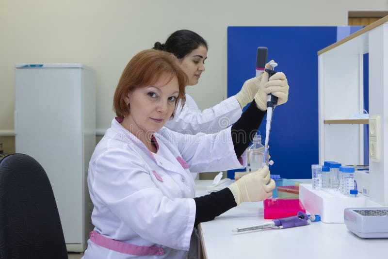 Portrait of a Female Researcher Doing Research in a Lab Stock Photo ...