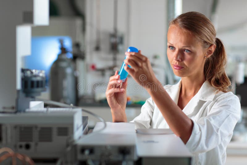 Portrait of a Female Researcher Doing Research in a Lab Stock Photo ...