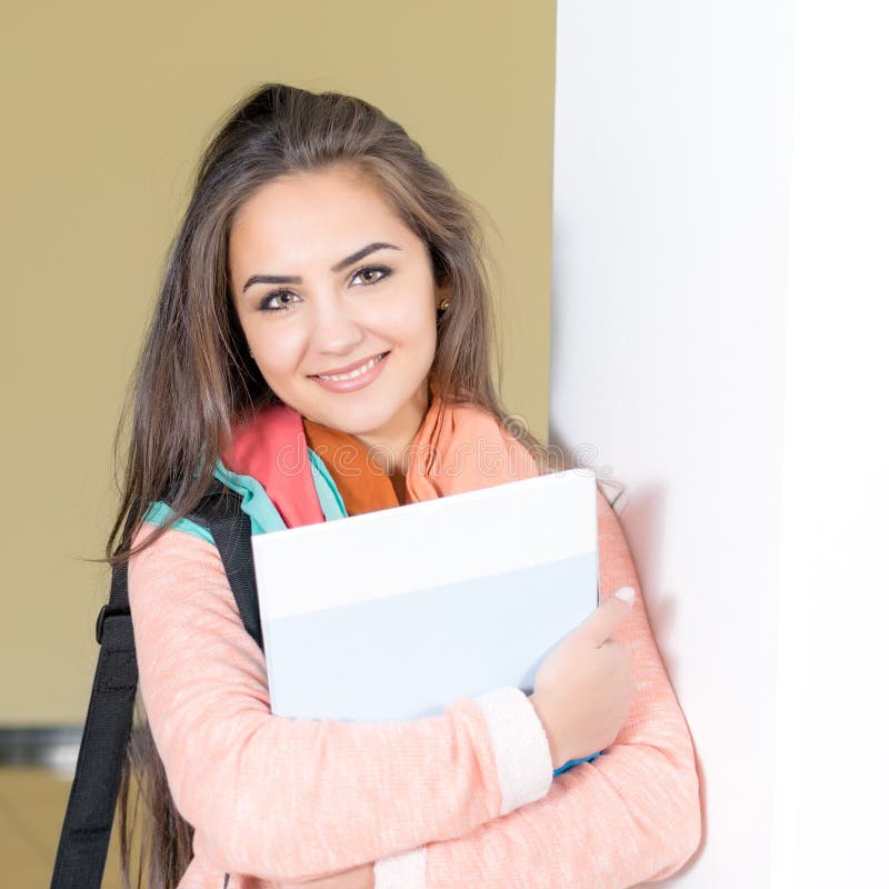 Portrait of a Female Student Stock Photo - Image of lesson, floor: 40208944