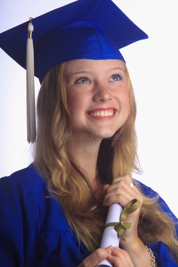 Portrait of a Female University Graduate Stock Image - Image of ...