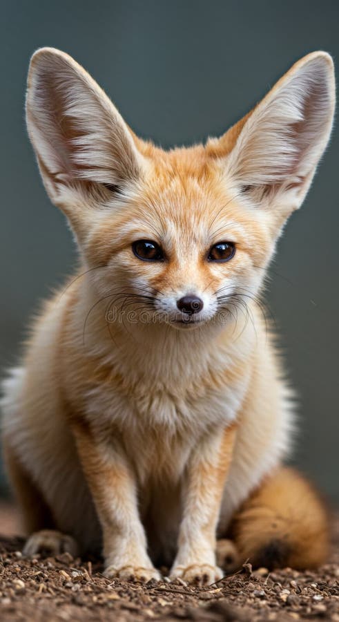 Portrait of a Fennec Fox: Small Desert Fox with Large Ears Stock ...