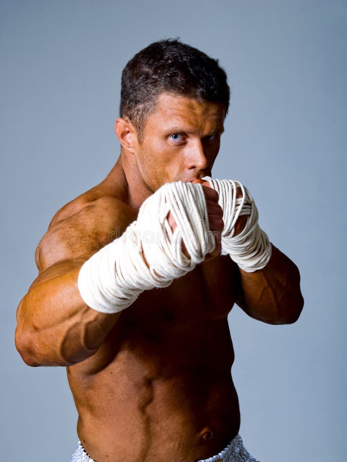 Portrait of the fighter stock image. Image of hard, competitive - 32572043