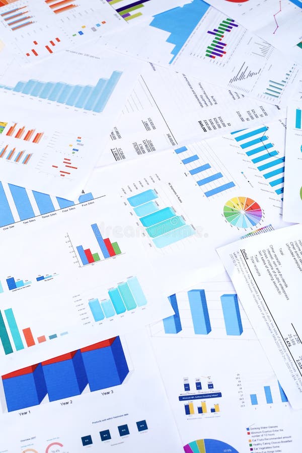 Portrait of Two Pen on the Bar Graph Paper Stock Image - Image of ...