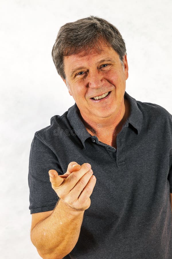 Portrait of Finger-wagging Man Stock Photo - Image of people, hair ...