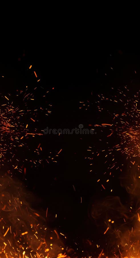 Portrait Fire Sparks Overlay for Adding Energy and Light Effects Stock ...