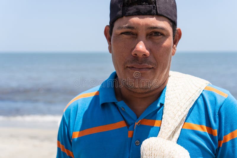 Fisherman Working in the Sea Stock Photo - Image of portrait, tough ...