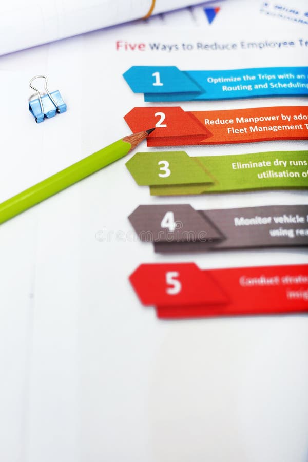 Portrait of Five Ways with Pencil and Paper Pin Stock Photo - Image of ...