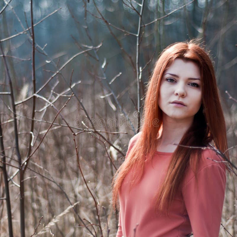 Portrait in the forest stock image. Image of beautiful - 24666763