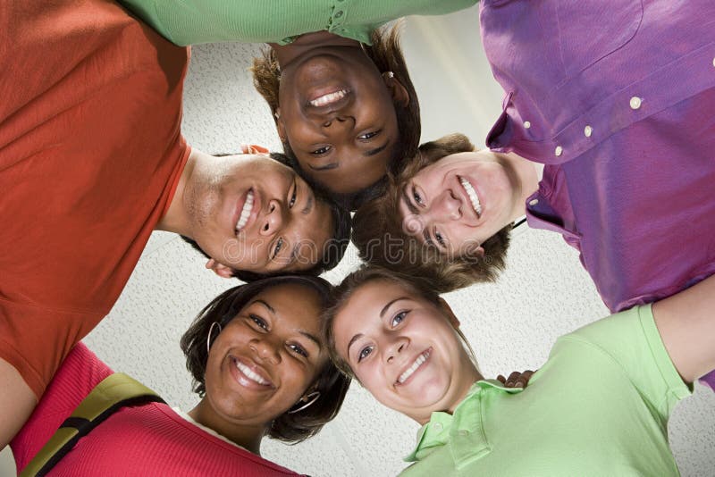 Portrait of four students stock image. Image of caucasian - 62810223