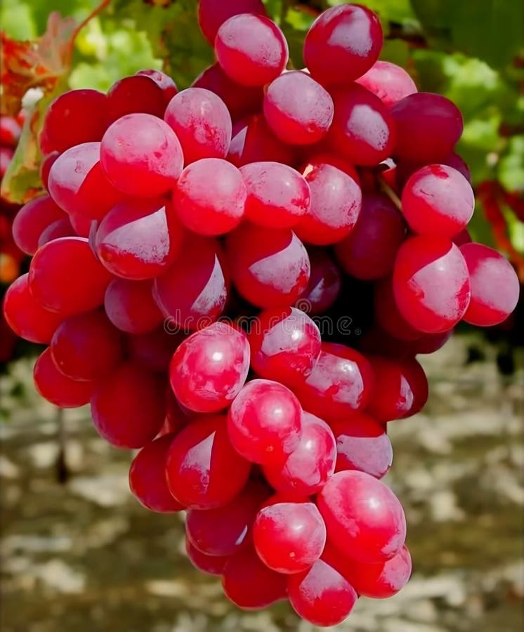 Portrait of fresh grapes stock illustration. Illustration of grapes ...