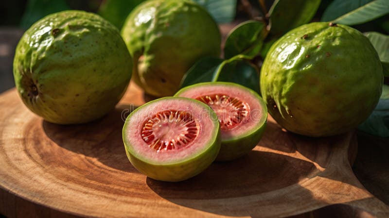 Portrait of Fresh Guava Fruit with Seeds Stock Image - Image of seeds ...