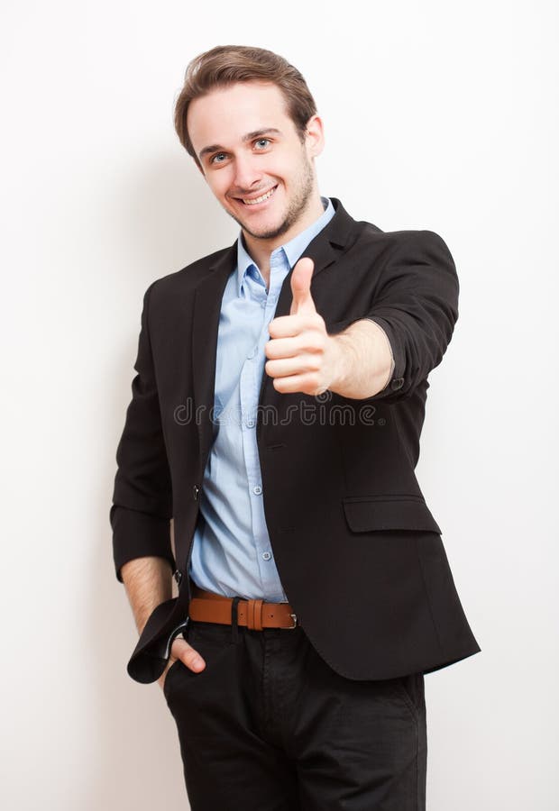 Portrait of a Friendly Handsome Young Man. Stock Image - Image of ...