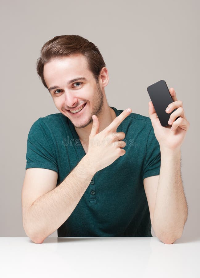 Portrait of a Friendly Handsome Young Man. Stock Photo - Image of ...