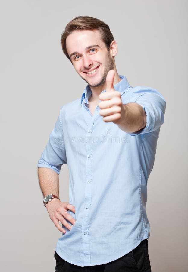 Portrait of a Friendly Handsome Young Man. Stock Photo - Image of ...