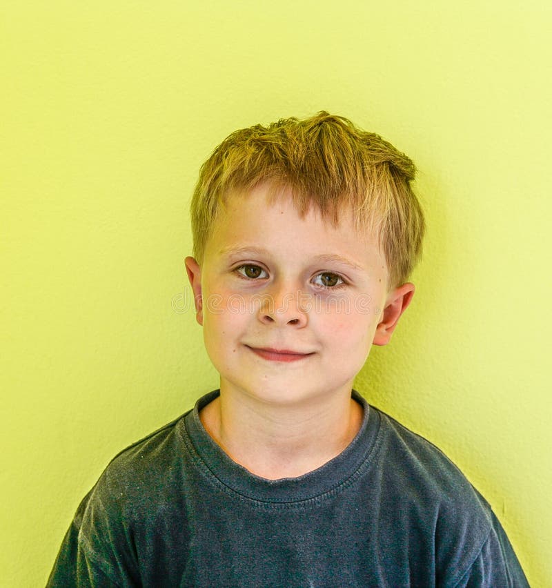 Portrait of Friendly Looking Boy Stock Image - Image of child, friendly ...